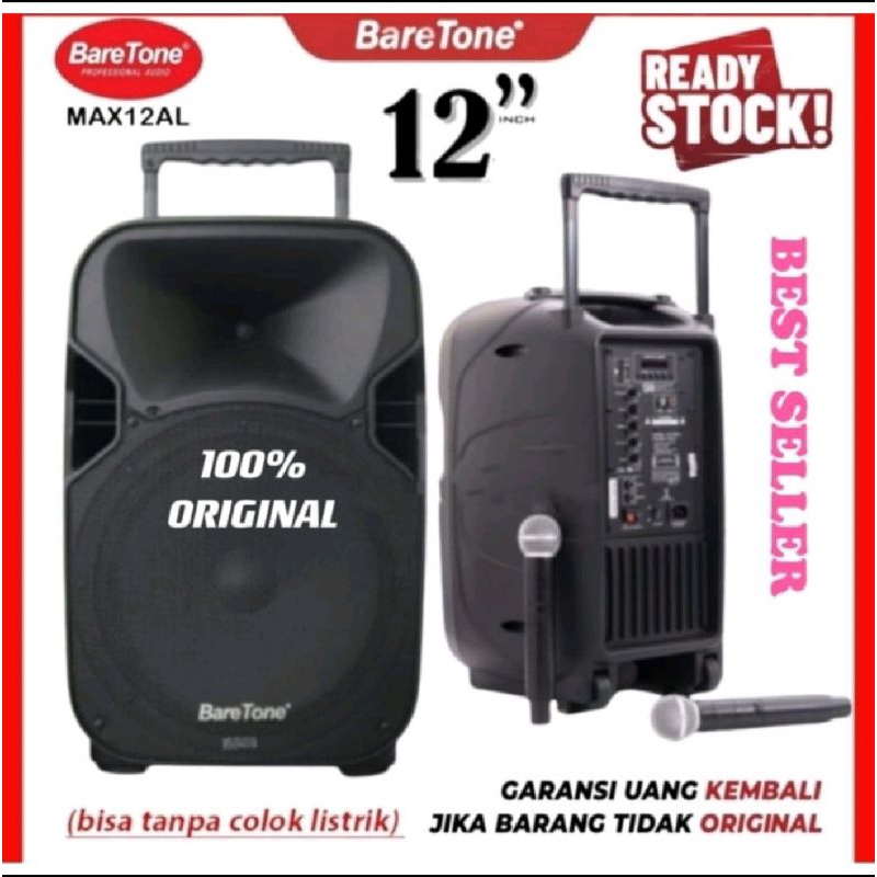 Jual Speaker Aktif Portable 12 Inch Baretone MAX12AL Bluethooth ...
