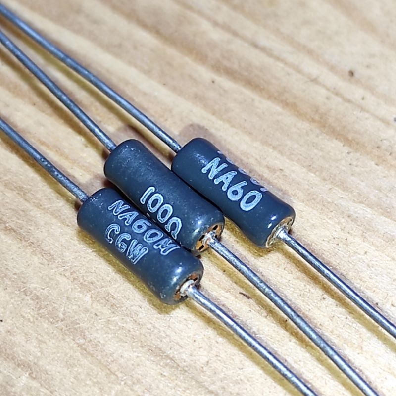 Jual Resistor 100 Ohm 1/2W NA60 / RN60D CGW Corning Glass Works 100R ...