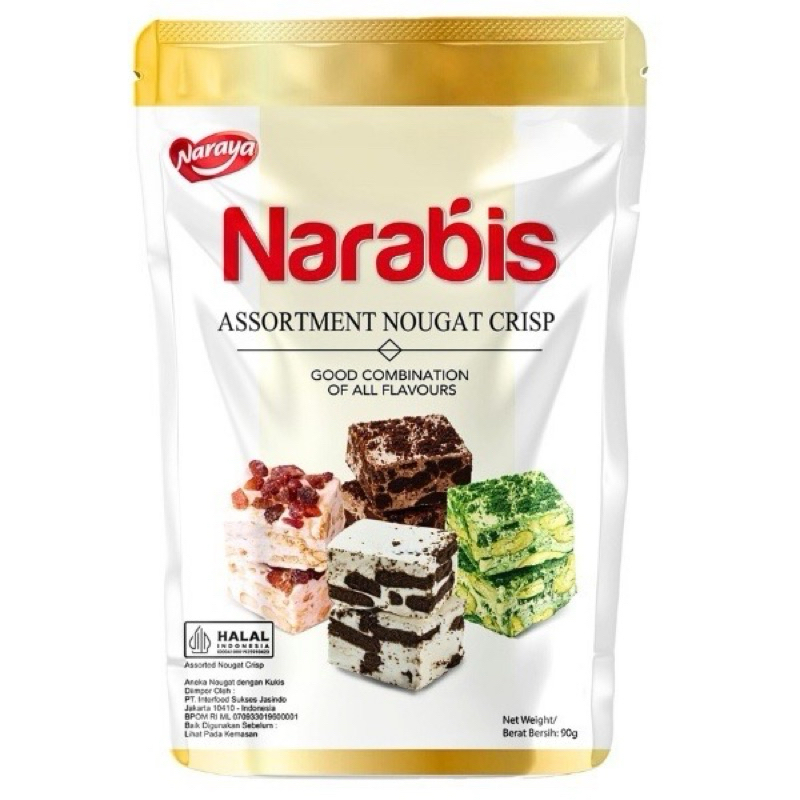 Jual Naraya NARABIS Assortment (Chocolate, Strawberry, Matcha, Cookies Cream) Nougat Crisp 90g ...