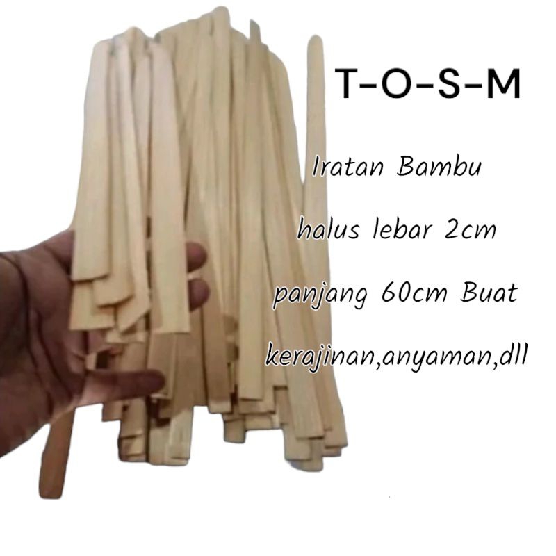 Jual Iratan Bambu buat anyaman kerajinan panjang 60cm | Shopee Indonesia