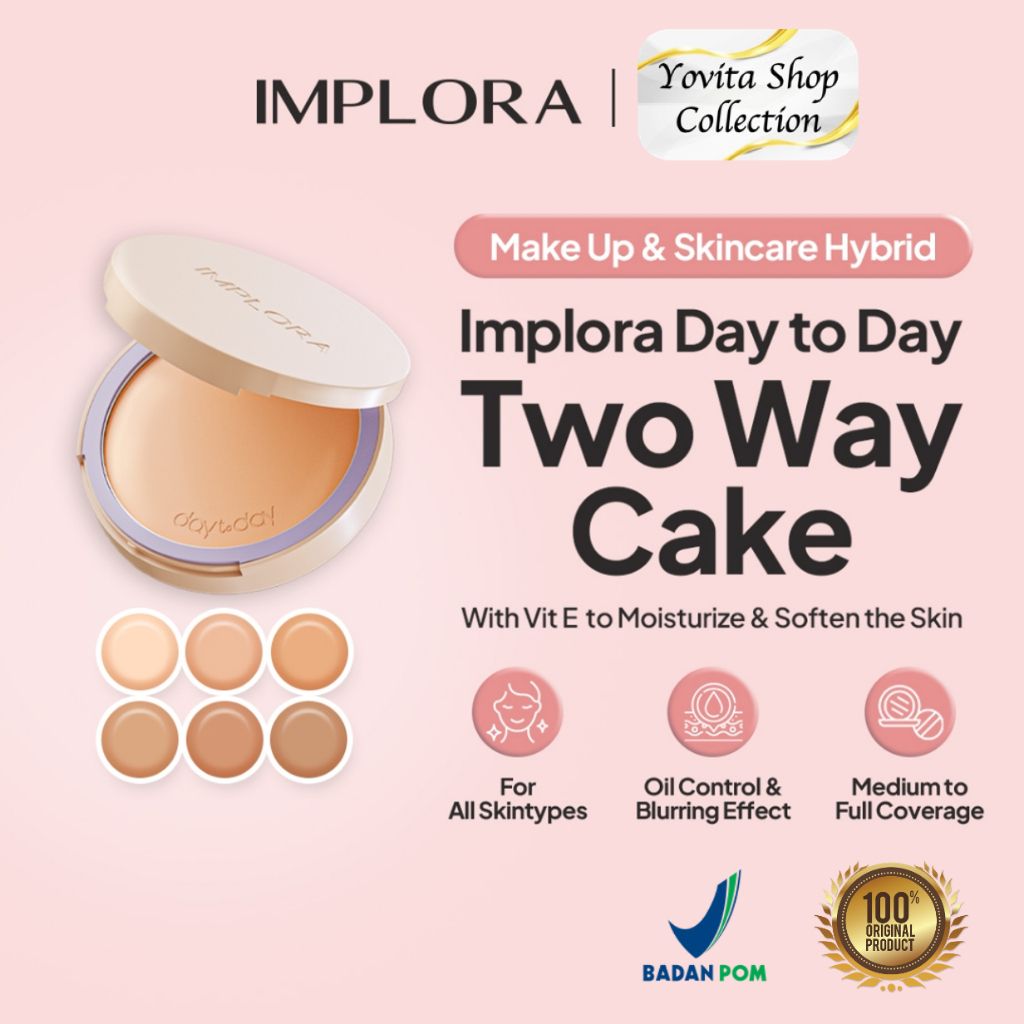 Jual Implora Day to Day Two Way cake Oil Control, High Coverage Dengan ...