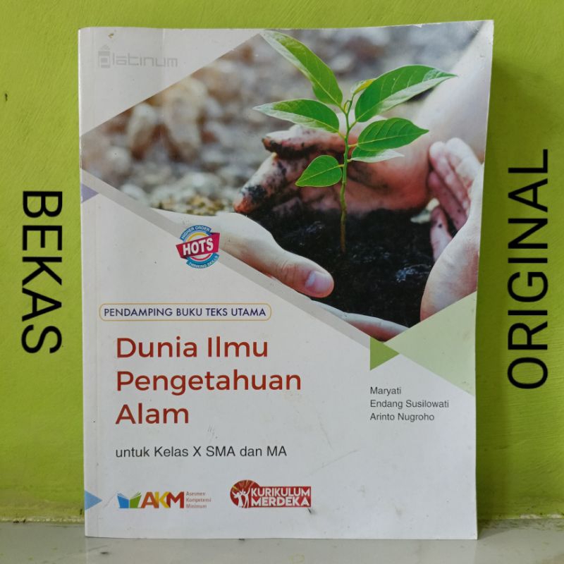 Jual Buku Dunia Ilmu Pengetahuan Alam IPA Kelas 10 X 1 I SMA MA Penerbit Platinum Tiga Serangkai ...
