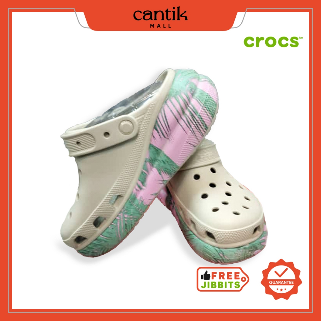 Jual [COD] Sendal Crocs Original Crush Clog Motif Cream- CM | Shopee ...