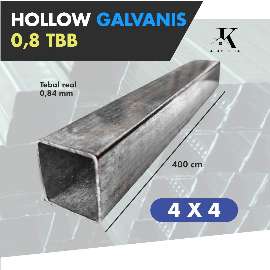 Jual HOLLOW 4x4 0,8 mm / HOLO / RANGKA HOLLOW GYPSUM / HOLLOW GALVANIS POLOS | Shopee Indonesia