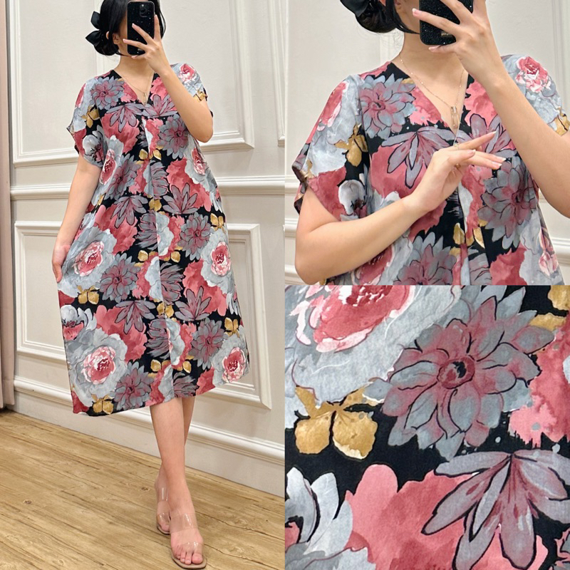 Jual Amariel Ava Dress Daster Nyaman Adem Bumil Friendly | Shopee Indonesia