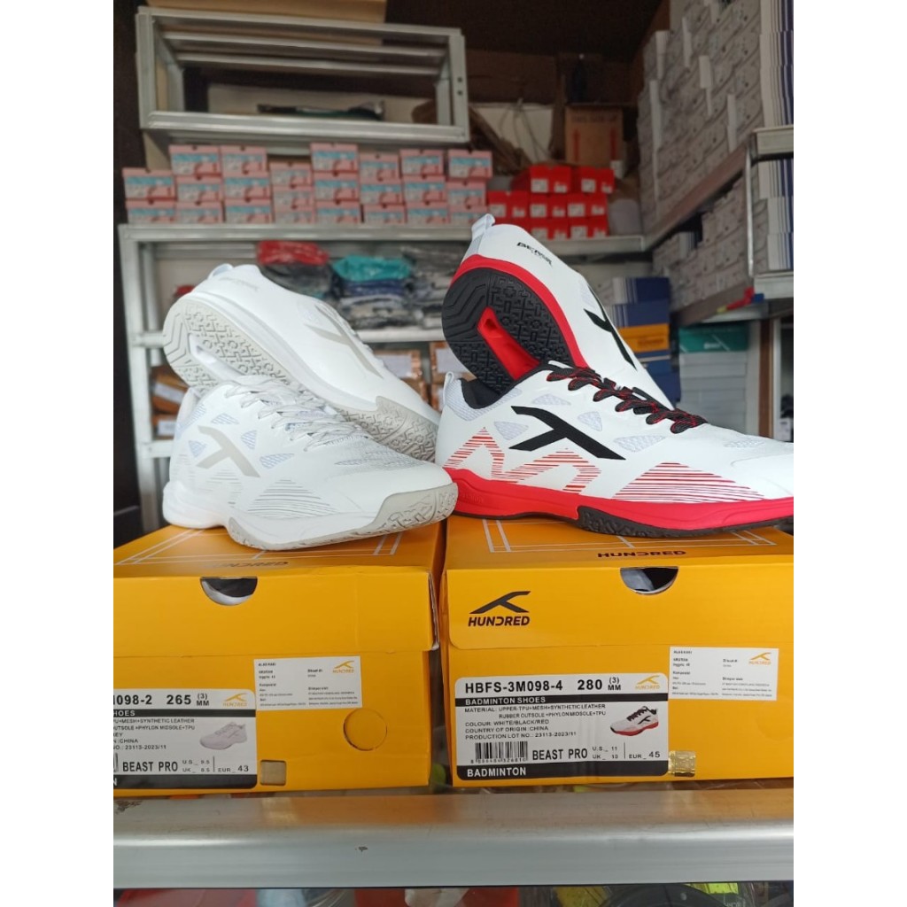 Jual Sepatu Badminton Hundred BEAST PRO | Shopee Indonesia