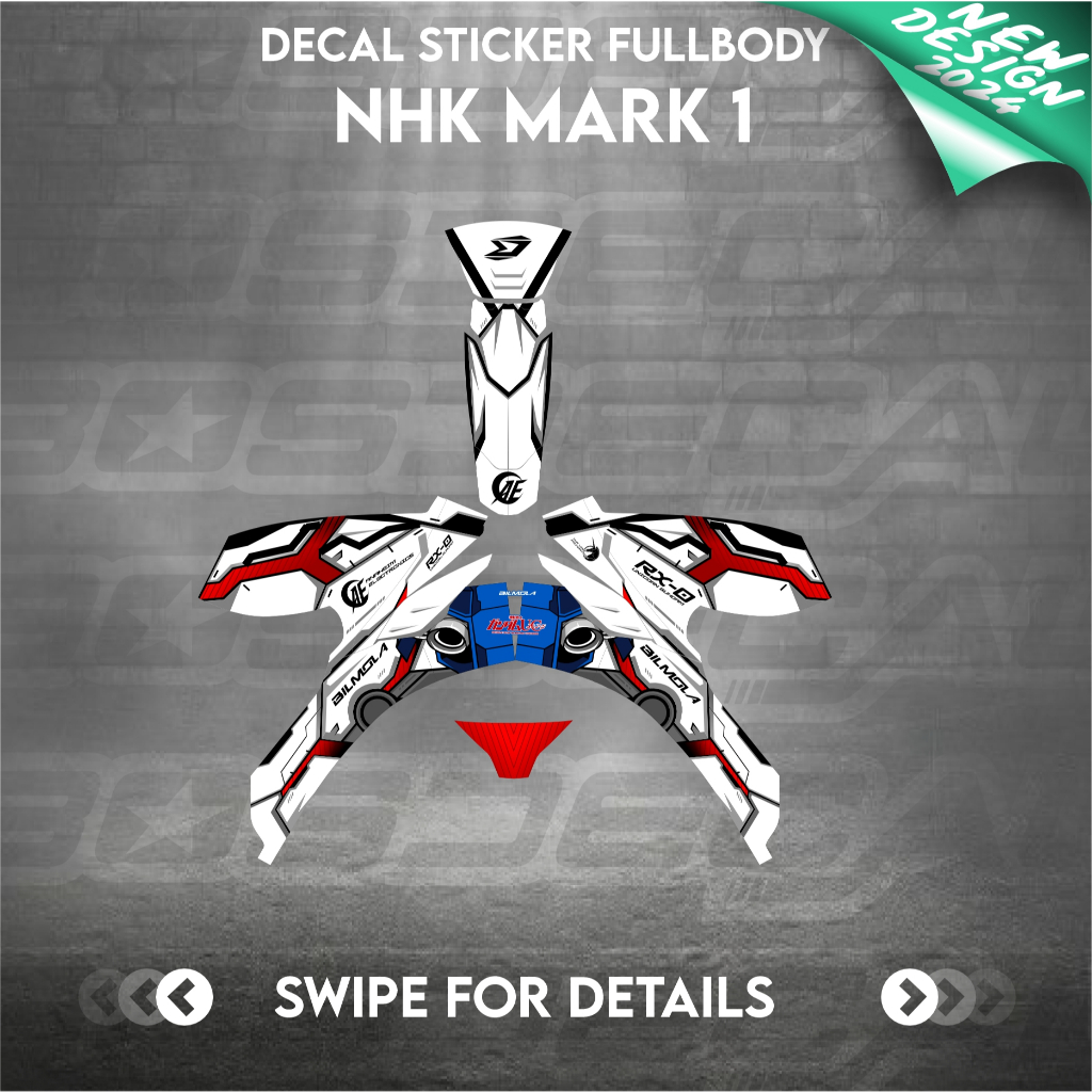 Jual Sticker decal helm NHK MARK 1 BIMOLA RX0 decal helm decal sticker ...