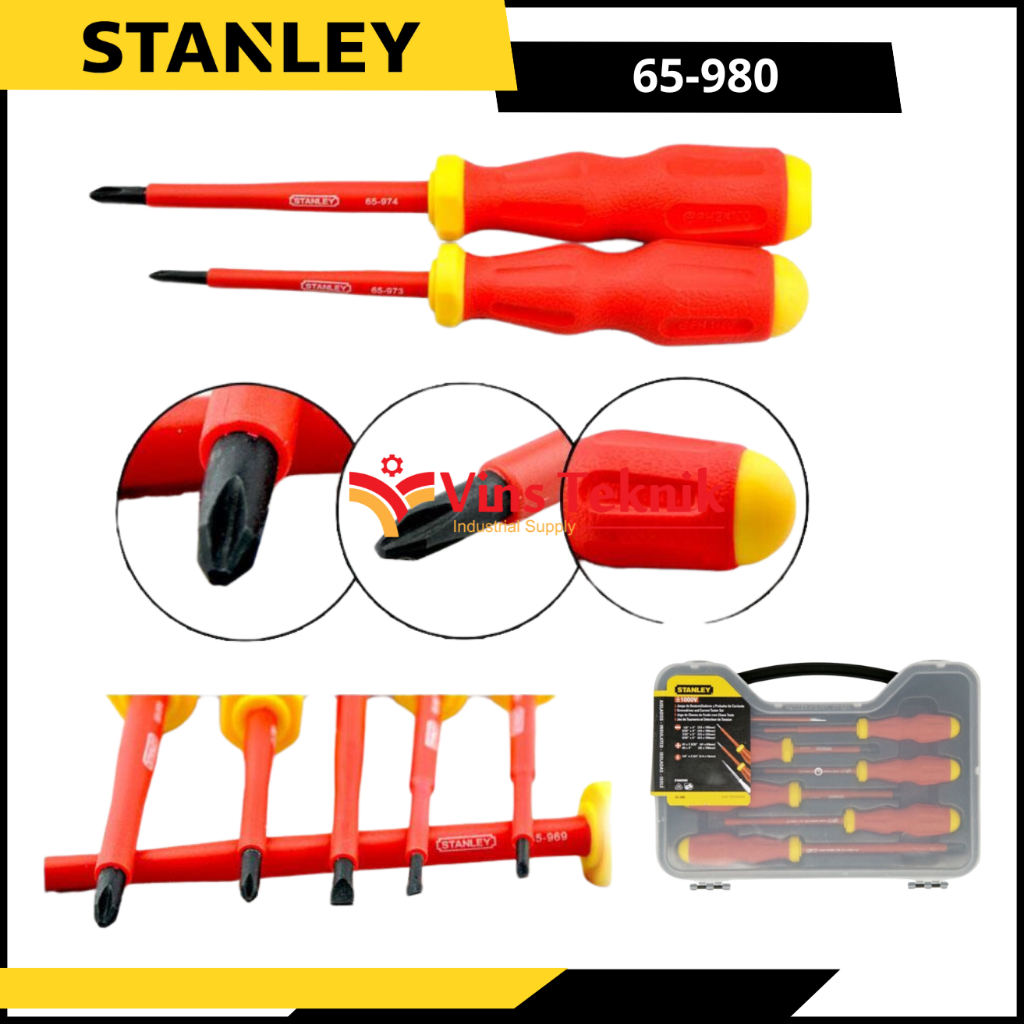 Jual Obeng Set VDE Obeng Listrik 7Pcs STANLEY 65-980 | Shopee Indonesia