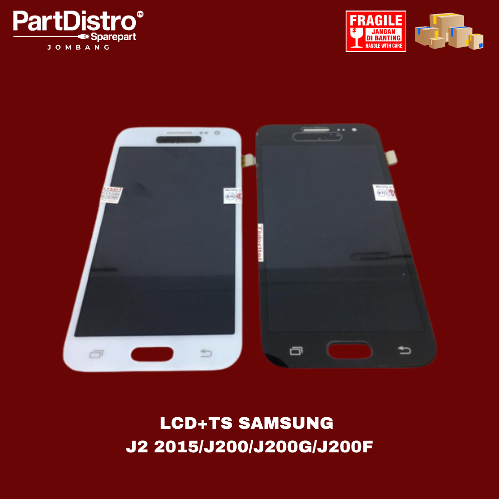 Jual LCD+TS SAM J2 2015/J200/J200F/J200G CONTRAS/AAA BLACK WHITE ...