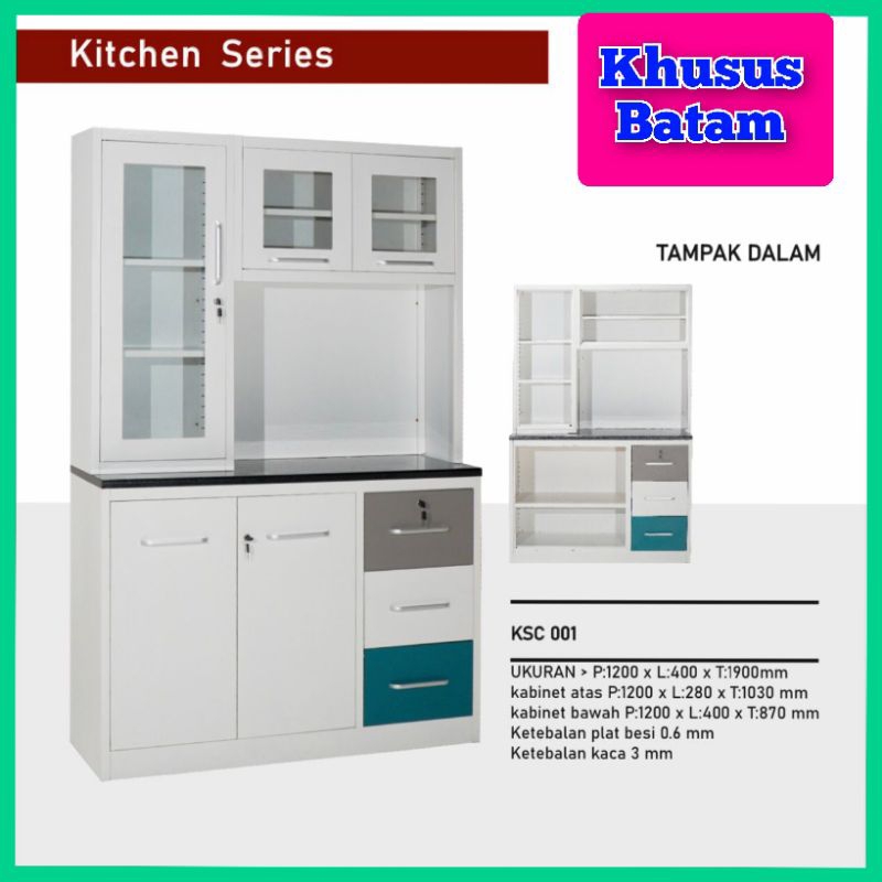 Jual KITCHEN SET KSC001/LEMARI DAPUR/RAK DAPUR/Lemari besi(KHUSUS BATAM ...