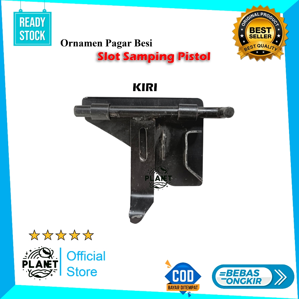 Jual Slot pintu besi model pistol KIRI / Grendel kunci slot Pintu pagar ...