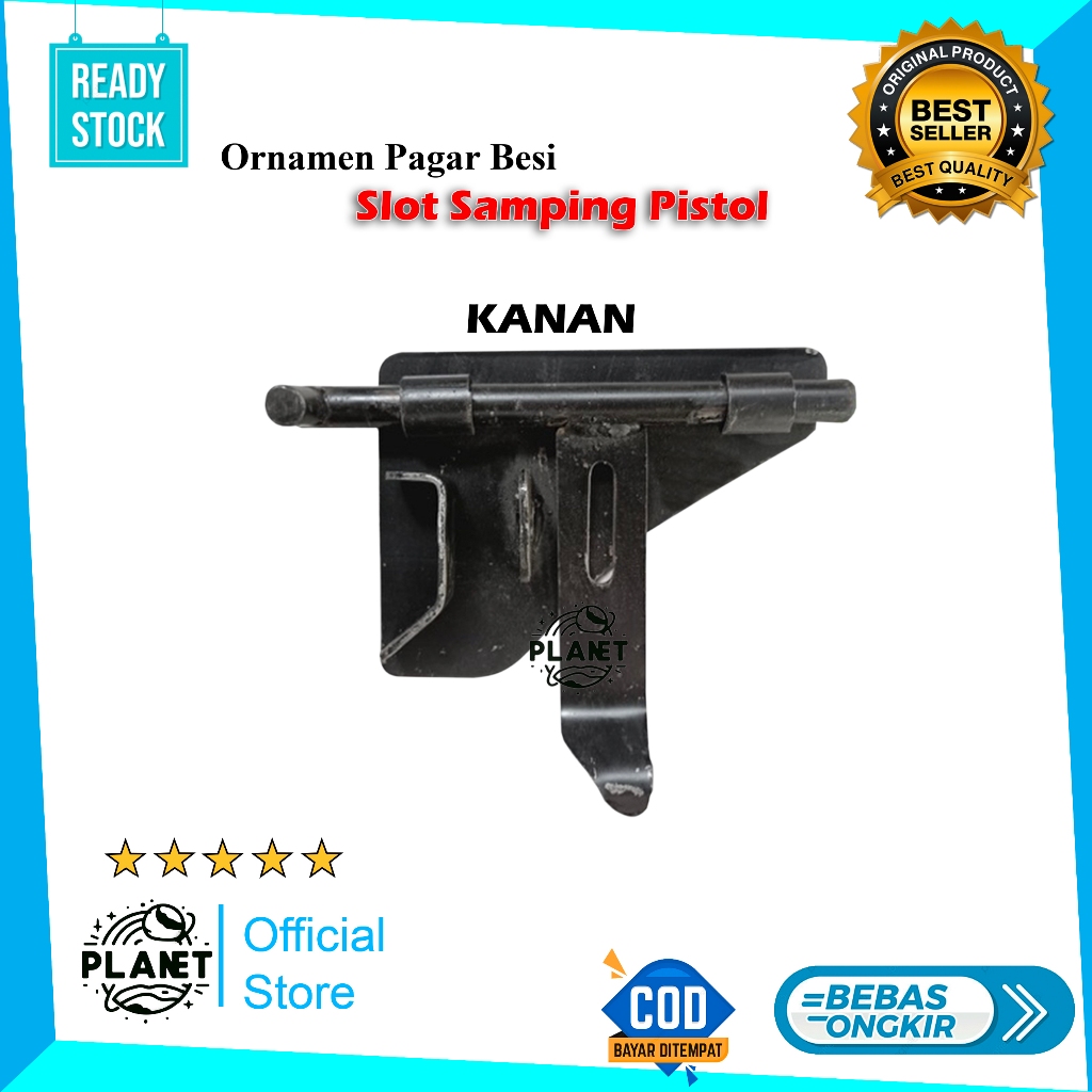 Jual Slot pintu besi model pistol KANAN / Grendel kunci slot Pintu ...