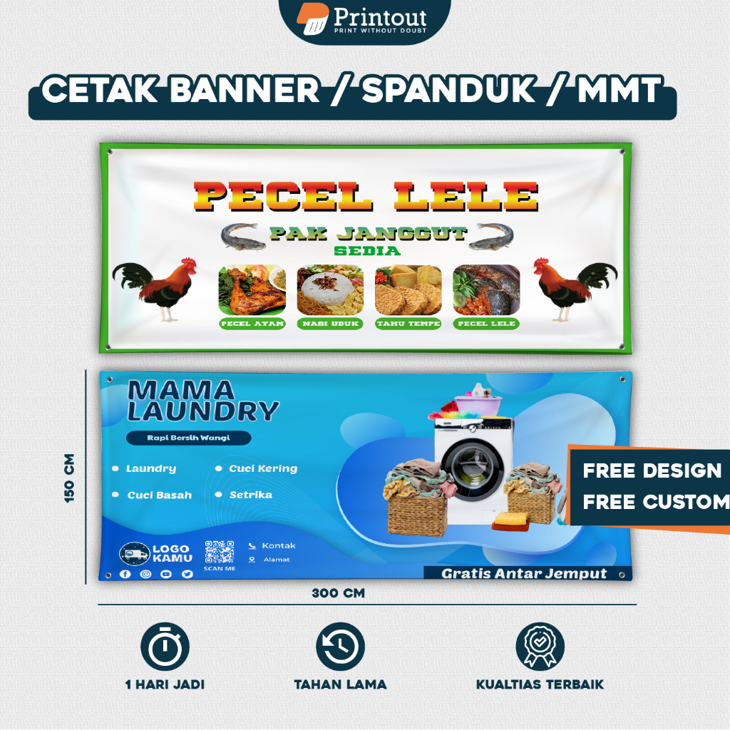 Jual Printout Promo spanduk / Banner Murah Free Desain | Custom Banner ...