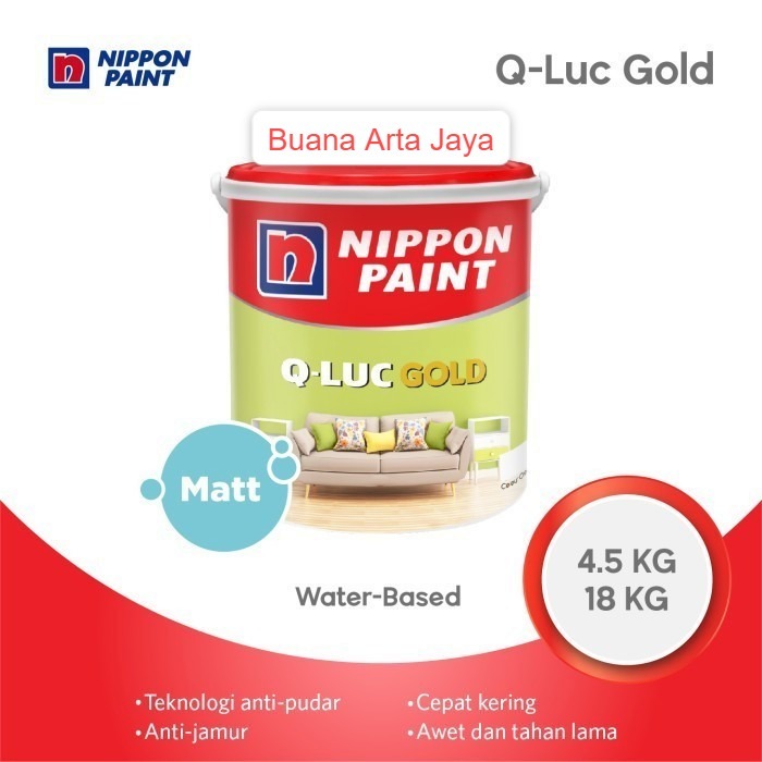Jual Nippon Qluc Gold Cat Tembok Interior CUSTOM WARNA - 18 Kg ( Pail ...