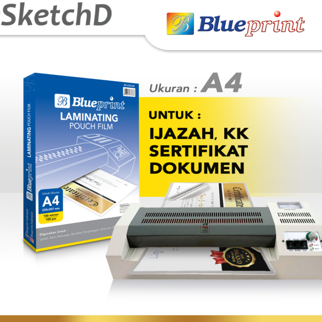 Jual Plastik Laminating Blueprint 100 lembar ukuran A4 Laminating Pouch 100 micron | Shopee ...