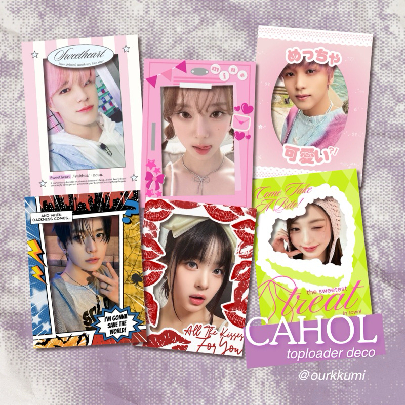 Jual (Ready) 2 Sisi Cahol Photocard Holder bahan Toploader Deco Double ...