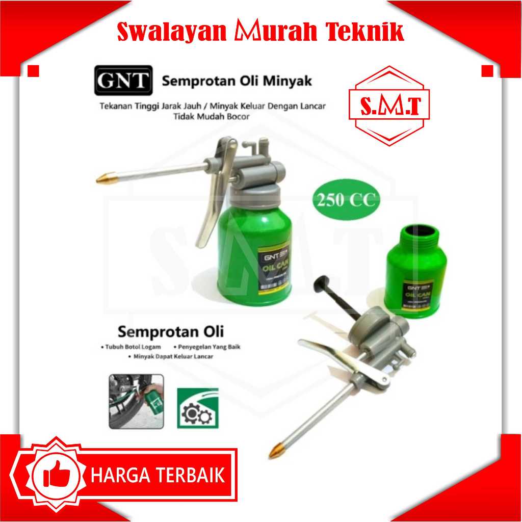 Jual Oil Can 250cc GNT Tabung Kaleng Besi Semprotan Pelumas Oli 250ml ...