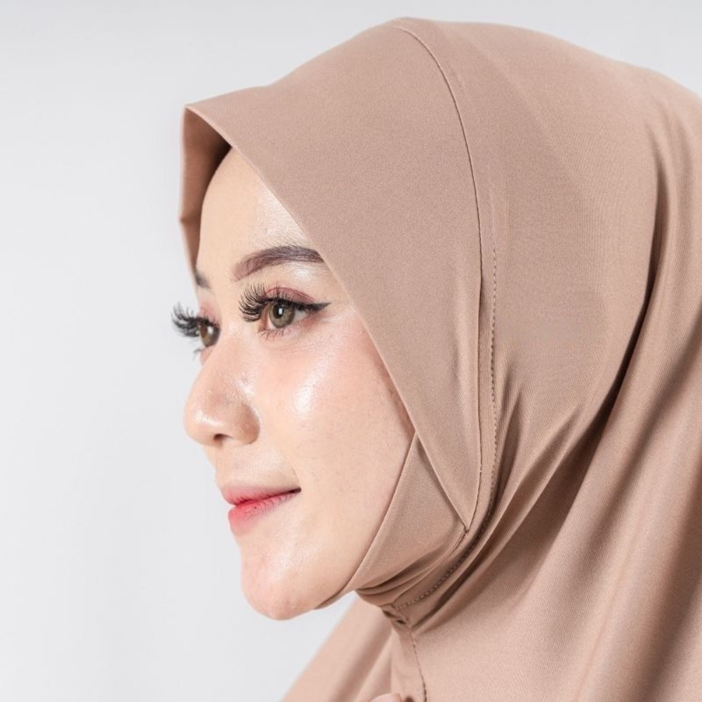 Jual Hijab Malay Dagu Jilbab Instan Malaysia Jersey Size L | Shopee Indonesia