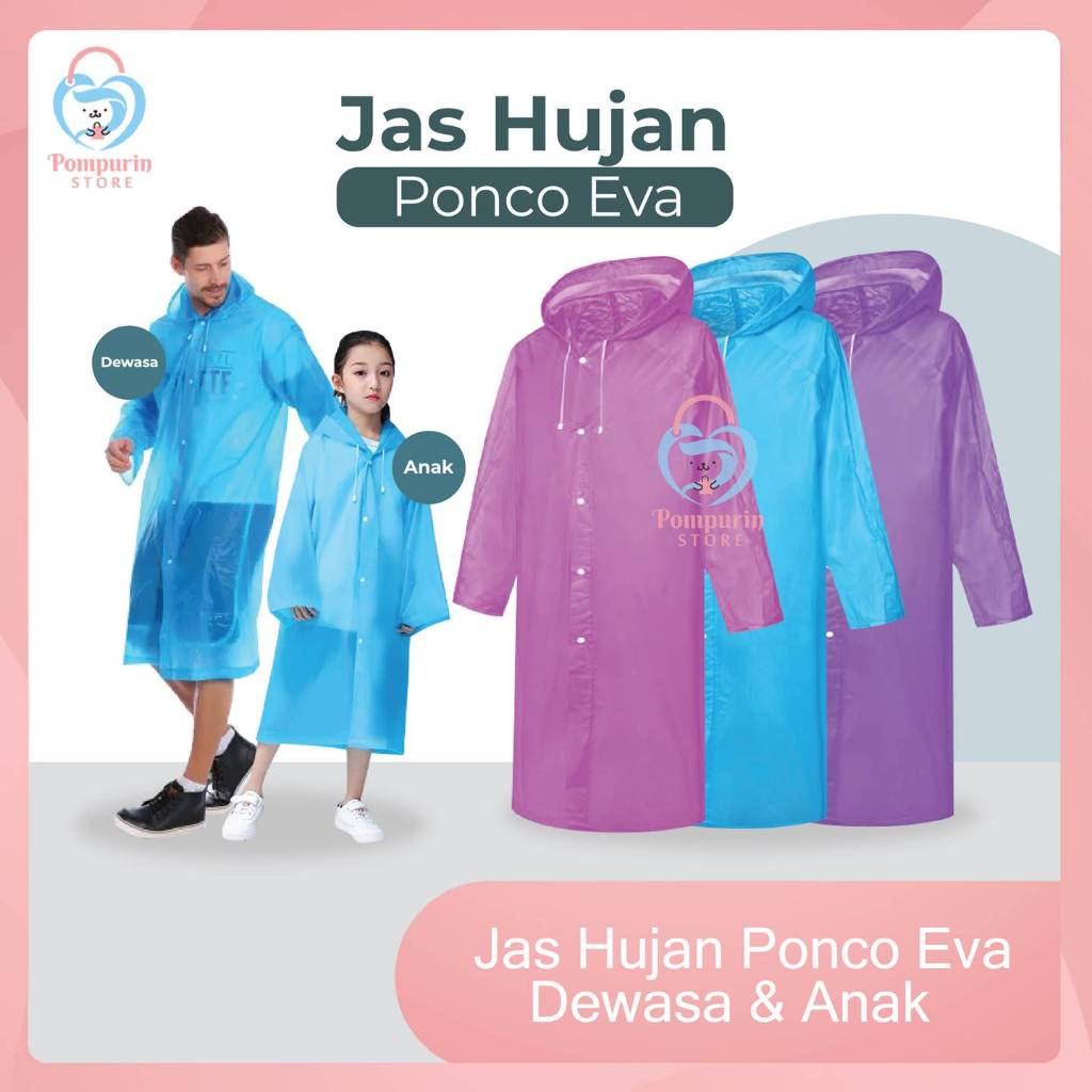 Jual Jas Hujan Ponco Eva Lightweight Raincoat / Jas Hujan Anak - Jas ...