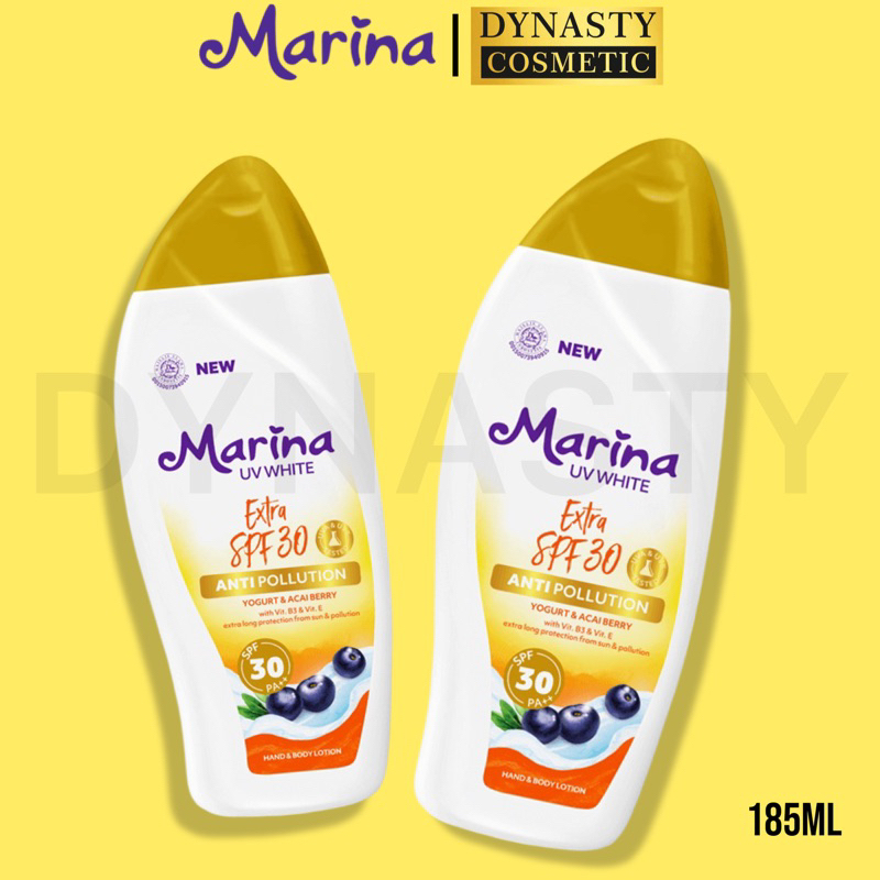 Jual DC MARINA Uv White Extra SPF 30 Anti Pollution Hand Body Lotion (85ml, 185ml) | Shopee ...