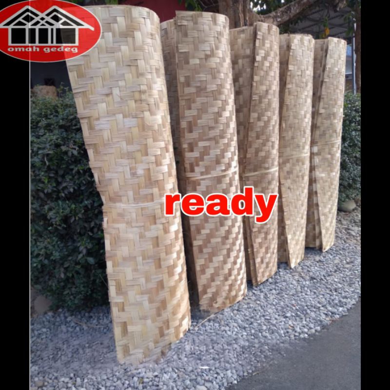Jual anyaman bambu polos/Gedeg polos/bilik bambu/gedeg/tabag/kepang uk ...