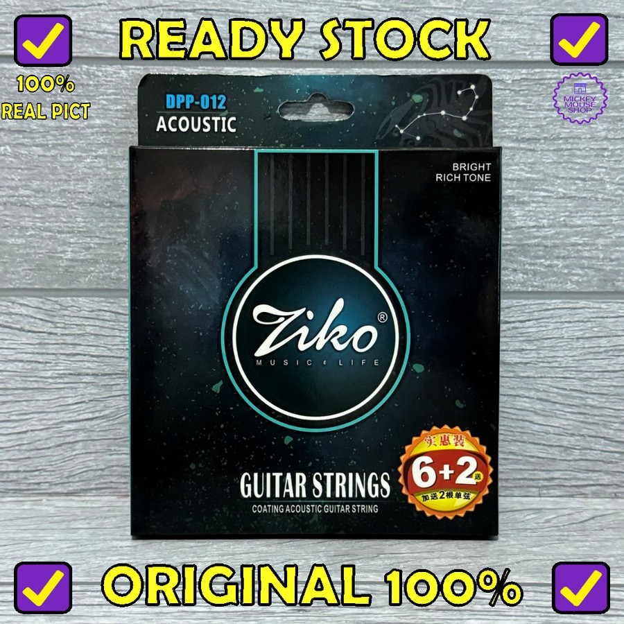 Jual Senar Gitar Akustik Ziko DPP-012 High Carbon Steel Core Phosphor Bronze Strings Bright Rich ...