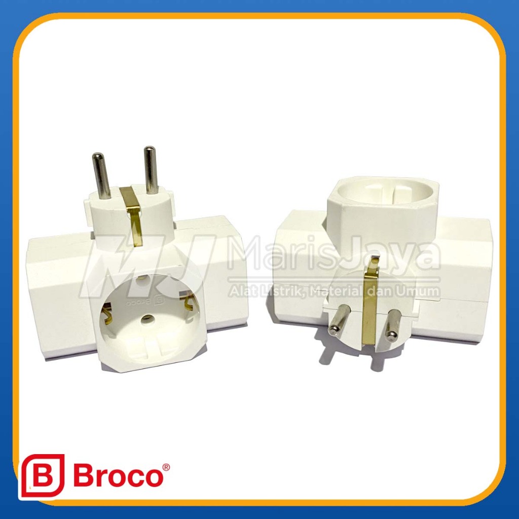 Jual Steker T Arde BROCO Art.13830 (Steker 3 Cabang) | Shopee Indonesia