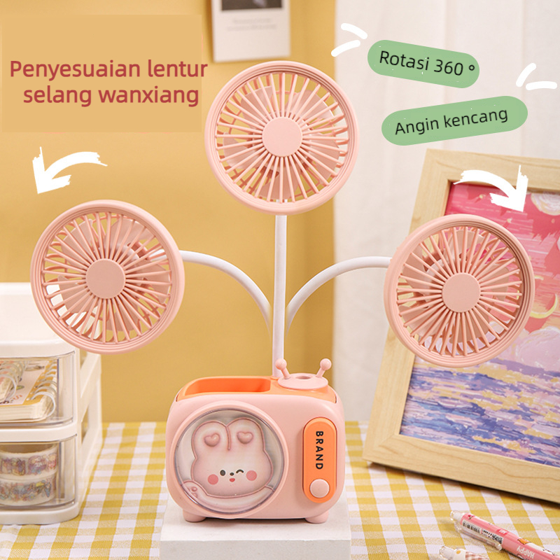 Jual Kipas Angin Lucu Kartun Mini Portable USB kecil meja listrik mini ...