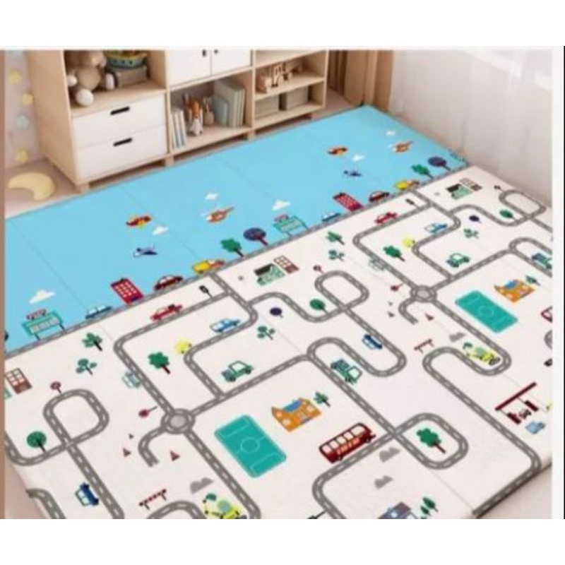 Jual Karpet Lipat Playmat IMPORT Bayi 2 Meter x180cm Tebal XPE Matras ...