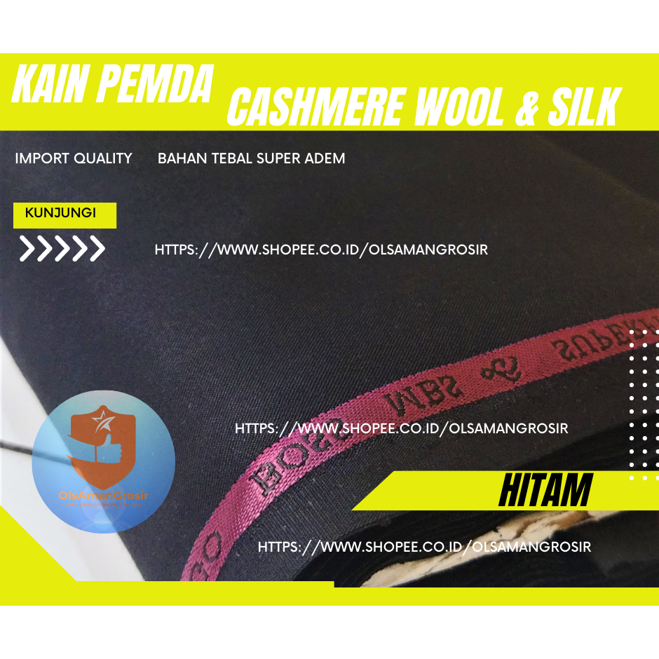 Jual BAHAN KAIN JAS HITAM JETBLACK / DASAR SUPERJETBLACK / KAIN JAS ...