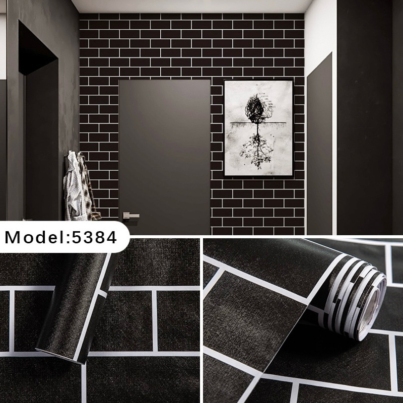 Jual Wallpaper Dinding Bata Hitam 8m s/d 9m x 45cm | Shopee Indonesia