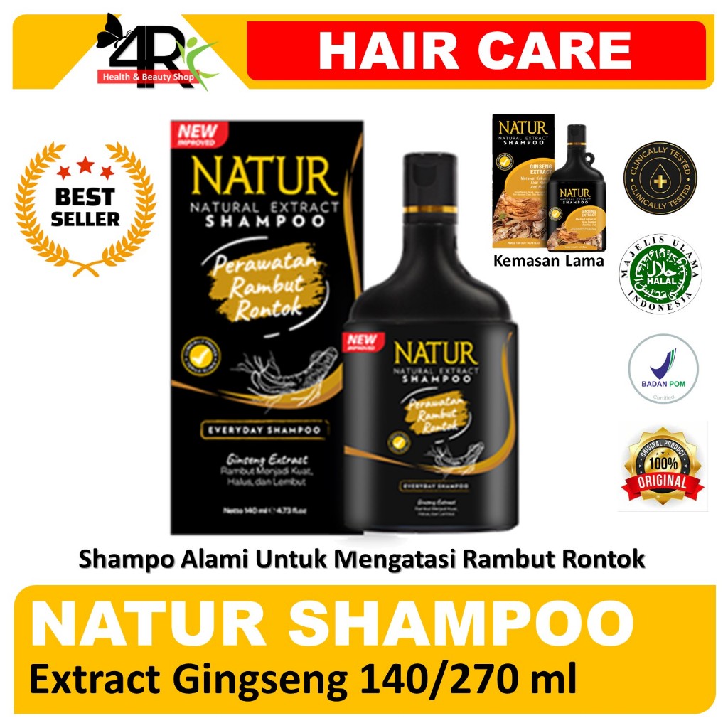 Jual Natur Shampoo Extract Gingseng 270/140 ml - Shampoo untuk Rambut ...
