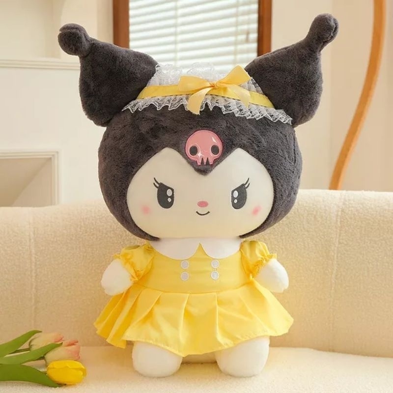 Jual Boneka Kuromi Stuffed toys Bahan Plush Pakai baju lucu imut ...