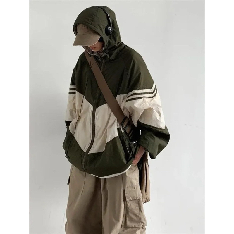 Jual OVERFLOWSTUFF Gorpcore Vintage Hooded Jacket Japanese Style ...