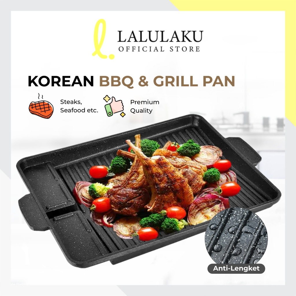 Jual La Natuna Grill Pan Yakiniku KOREAN BBQ Grill / Panggangan Korean ...