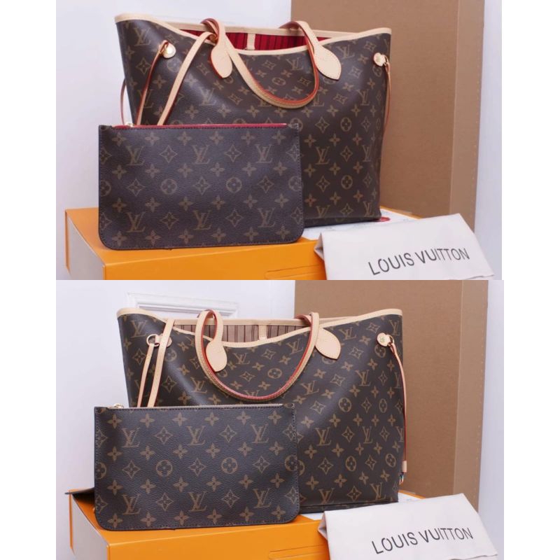 Jual Tote LV neverfull monogram Double box | Shopee Indonesia