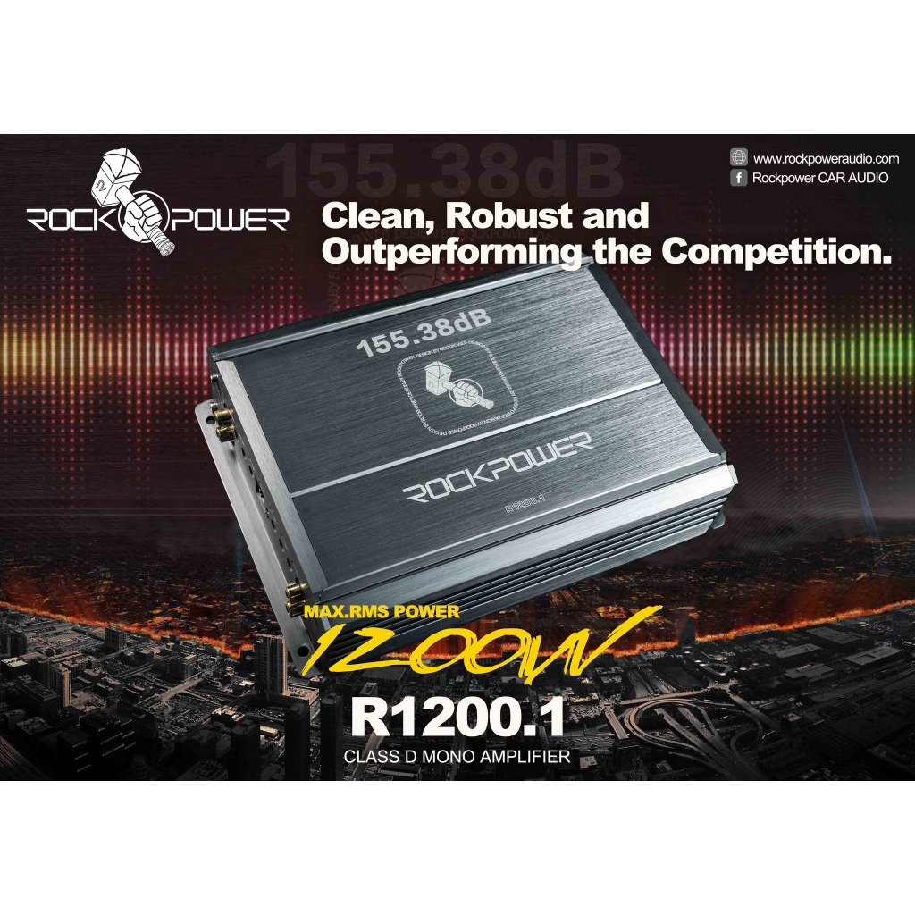 Jual Power Amplifier Monoblock ROCKPOWER R1200.1 1 Channel Bass Subwoofer Power Amp Monoblok ...
