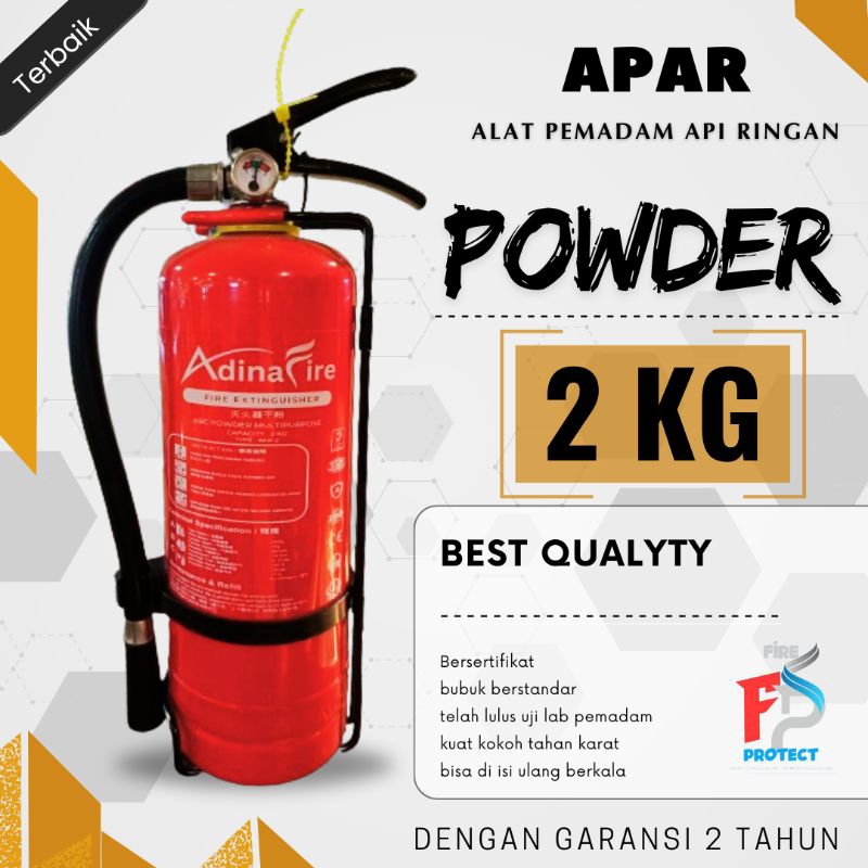 Jual Apar pemadam Dry chemical powder merk Adinafire 2 KG / apar powder ...