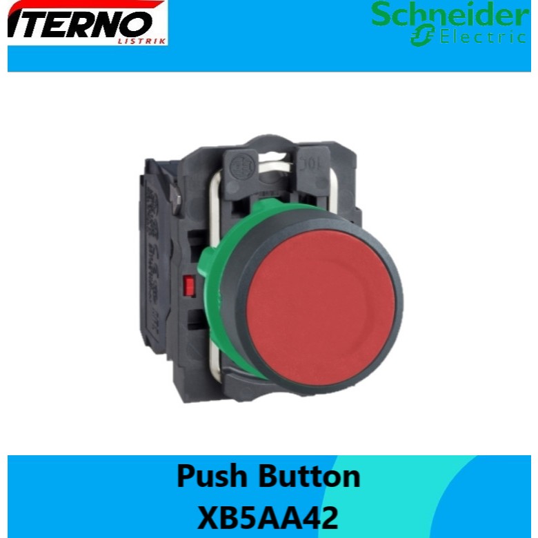 Jual Push Button Flush 22mm 1NC Merah XB5AA42 Schneider | Shopee Indonesia