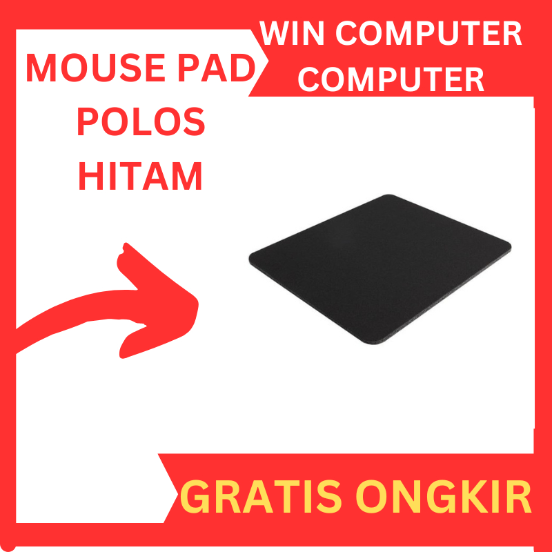 Jual MOUSEPAD STANDARD HITAM POLOS LOGO LOGITECH/MICROSOFT | Shopee Indonesia