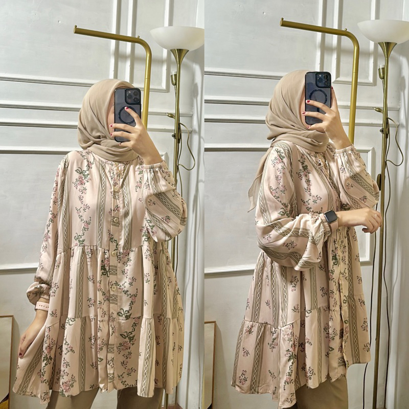 Jual HAURA BLOUSE | Atasan Rayon Motif Terlaris | Atasan Rayon ...