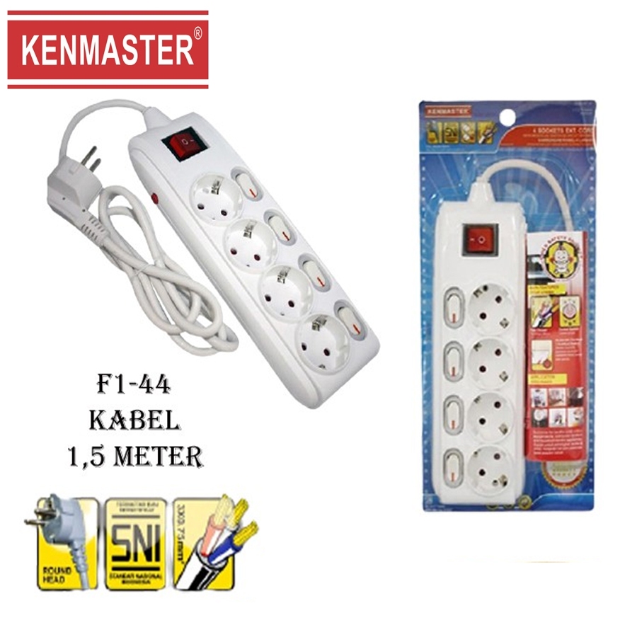 Jual Stop Kontak 4 Lubang 1,5 meter / Kenmaster Terminal Colokan ...