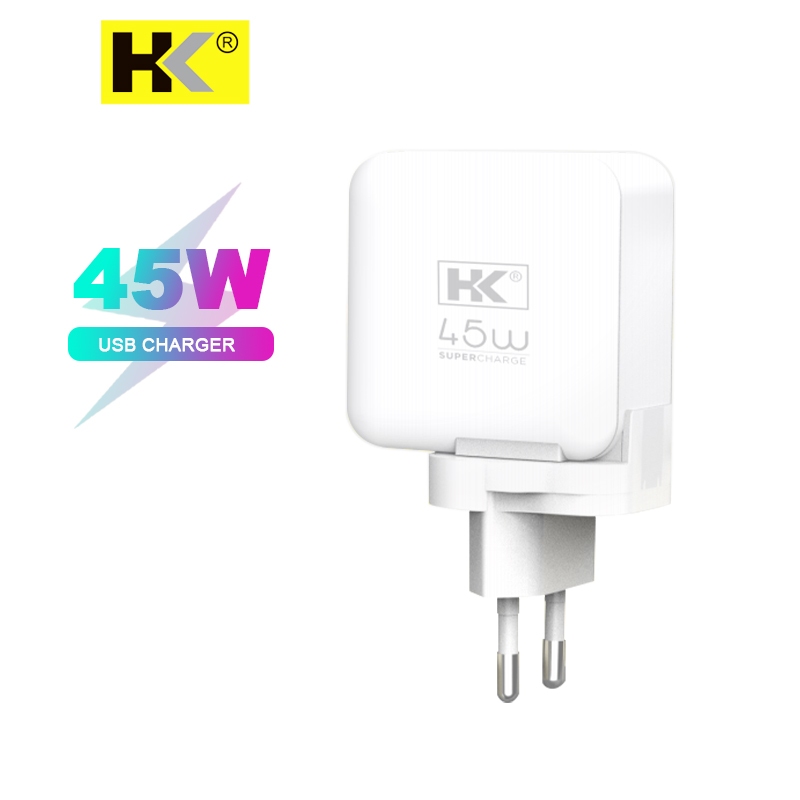 Jual HK Charger 45W D035 Dual Port PD & USB-A Support Fast Charging AFC ...
