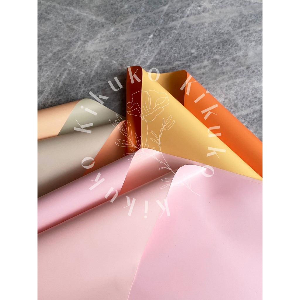 Jual Wrapping Paper / Kertas Bunga - 20 Lembar Two Tone 60x60 cm ...