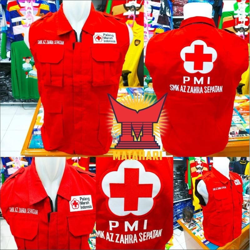 Jual rompi PMI rompi PMR custom bordir rompi lapangan | Shopee Indonesia