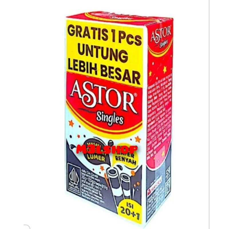 Jual Astor Single Kemasan Baru 1 Box Isi 20 + 1 - Astor Waferstick ...
