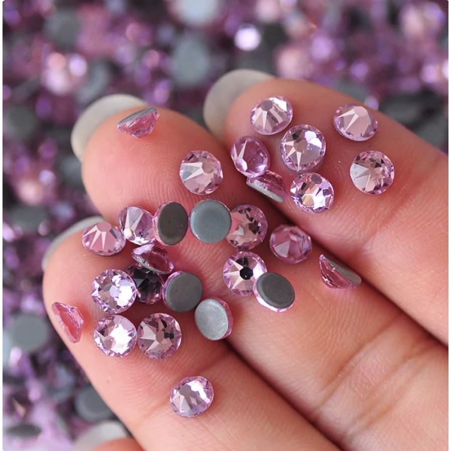 Jual KRISTAL HOTFIX (+ LEM) LIGHT PINK | Shopee Indonesia