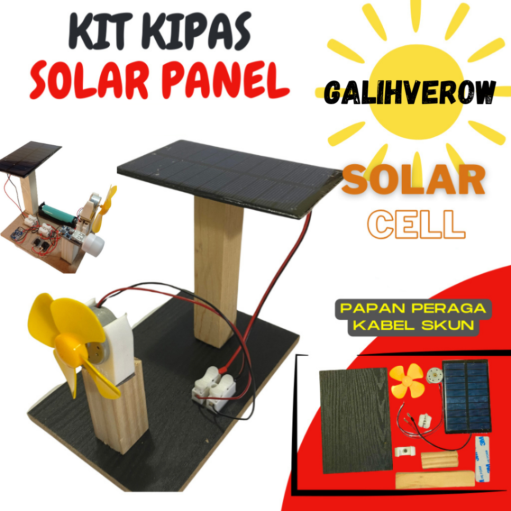 Jual KIT EDUKASI PEMBANGKIT LISTRIK TENAGA MATAHARI SOLAR CELL PANEL ...