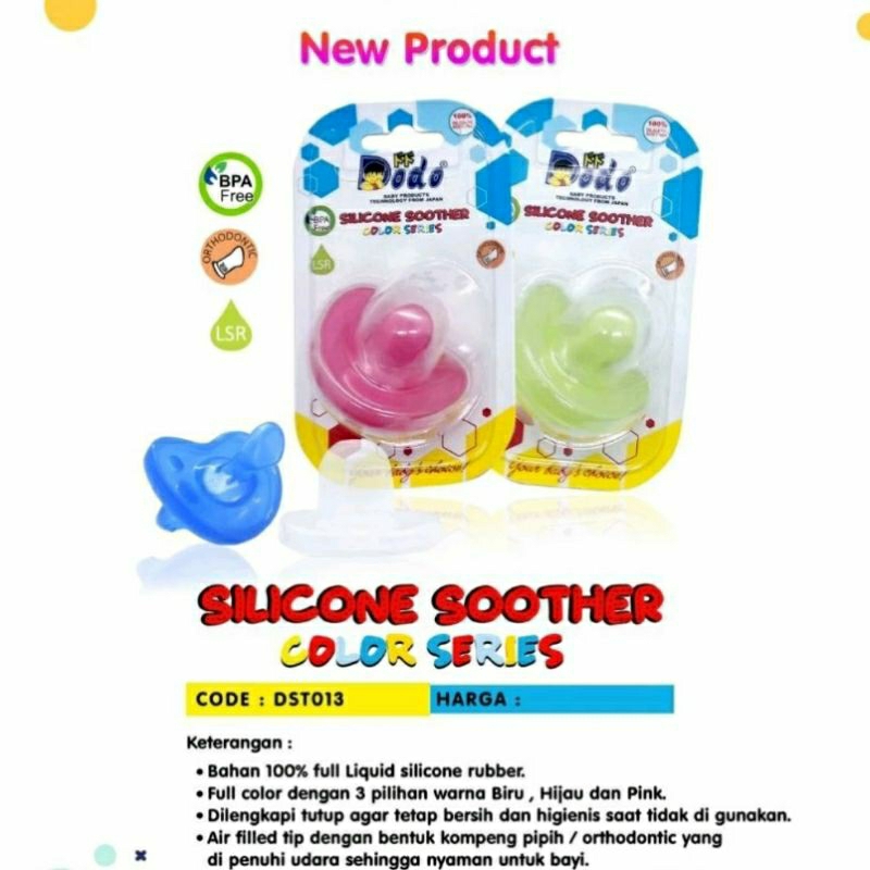Jual Empeng Dodo DST013 | Dodo Silicone Soother Color Series | Empeng ...