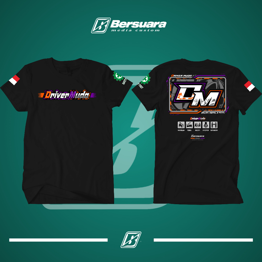 Jual KAOS DRIVER MUDA DM VOL4 katun kombed 24s pria wanita | Shopee ...